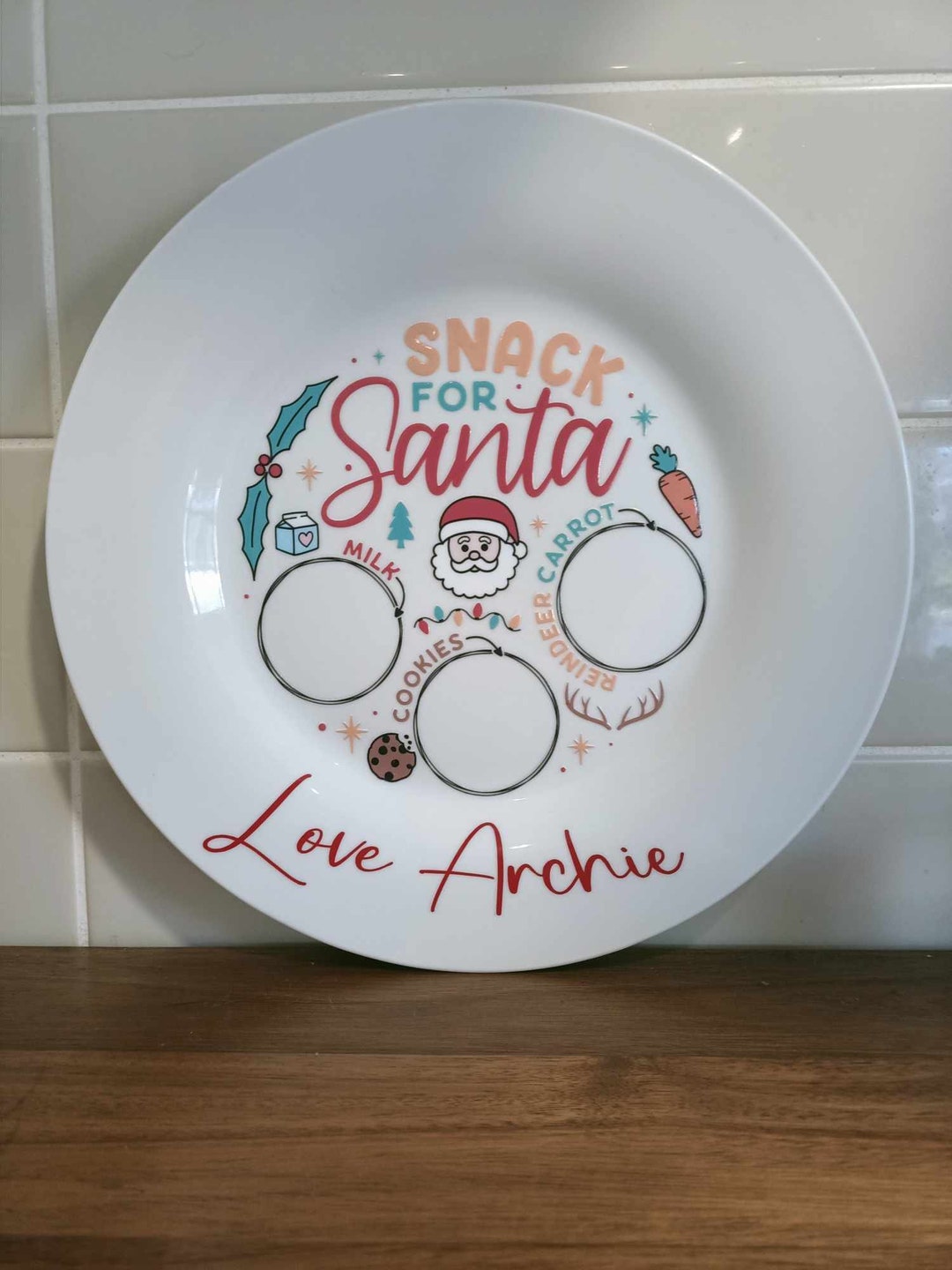 Snack for Santa, Santa Plate, Cookies for Santa, Reindeer Treats ...