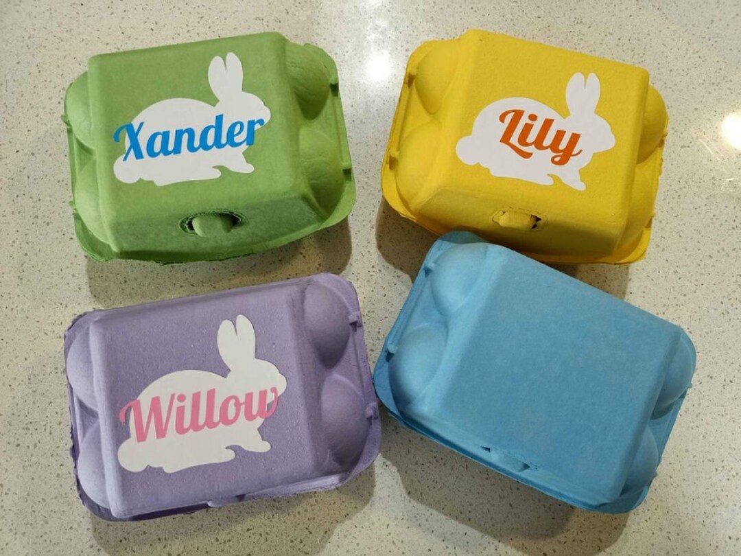 Easter Egg Cartons, Personalised Easter Gift, Children's Easter Gift, 6 ...