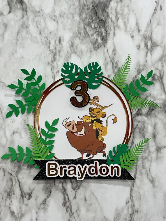 Topper del Rey León - Etsy México