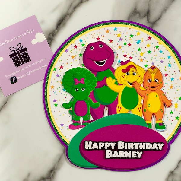 Barney Cake - Etsy