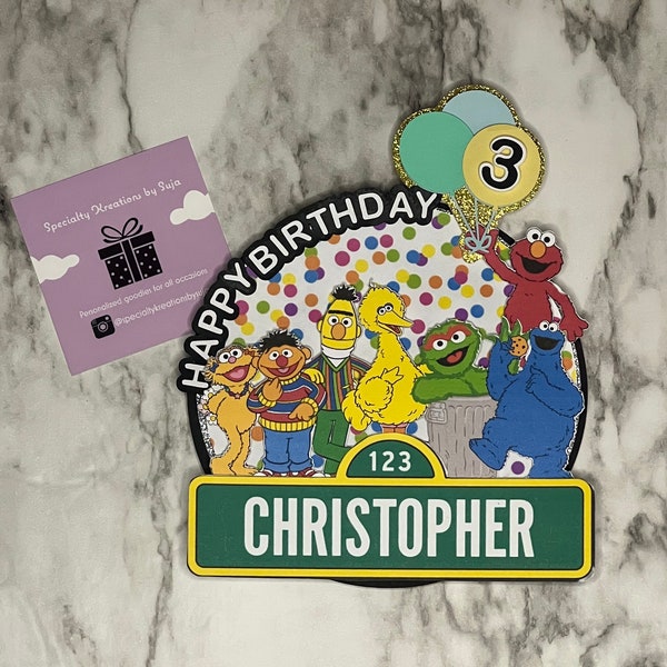 Sesame Street Cake Topper - Etsy