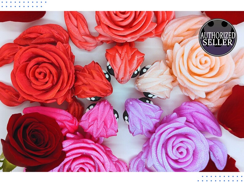 Articulated Rose Turtle the Roseurtle by Cinderwing3d 3D Printed Flexi ...