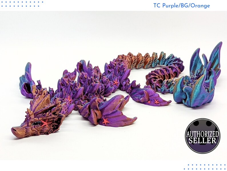 Articulated Adult Coral Reef Dragon by Cinderwing3d Find Your Familiar ...