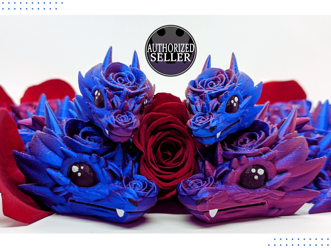 Articulated Baby Rose Dragon by Cinderwing3d 3D Printed Flexi Familiar ...