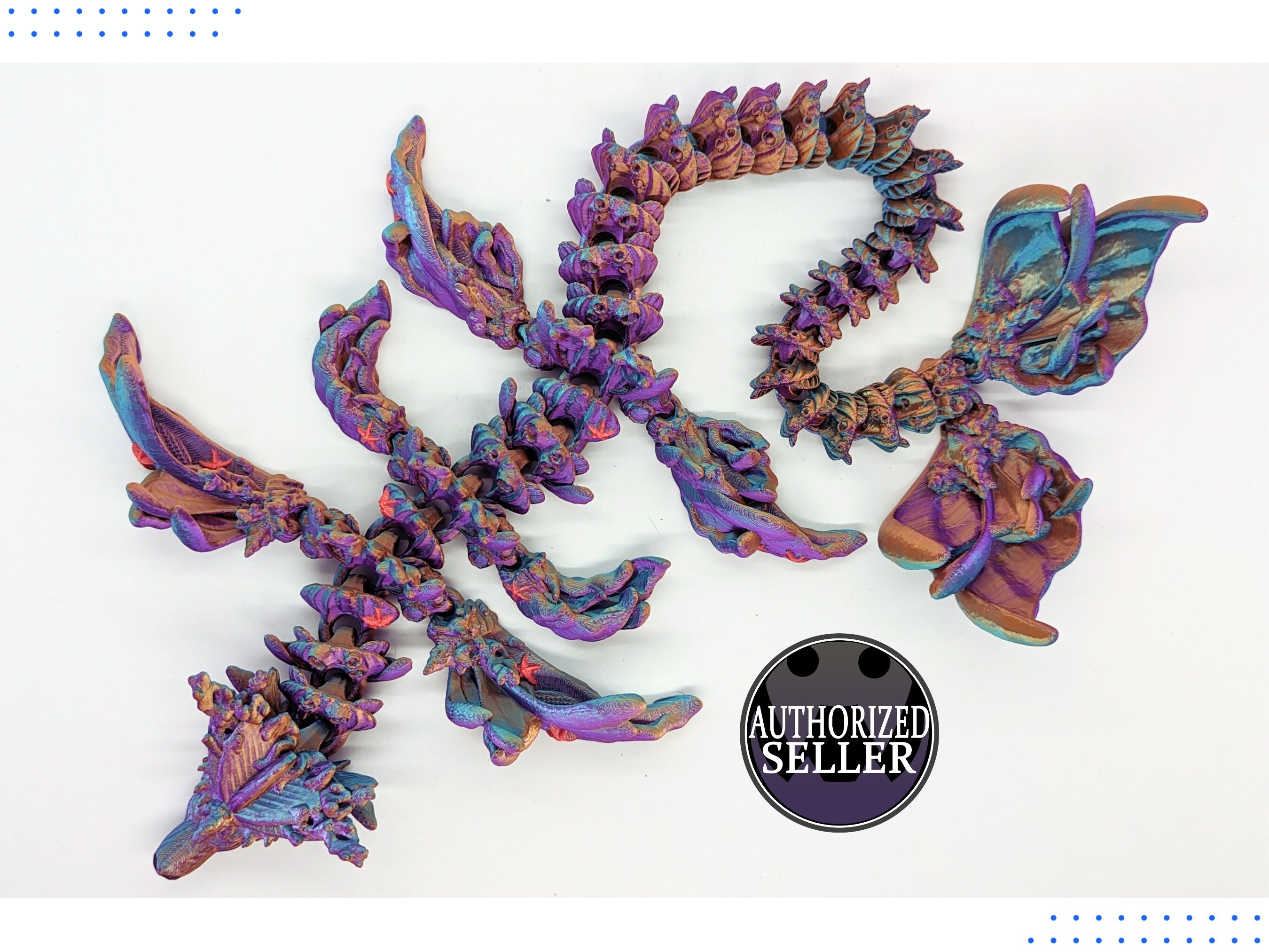 Articulated Adult Coral Reef Dragon by Cinderwing3d Find Your Familiar ...