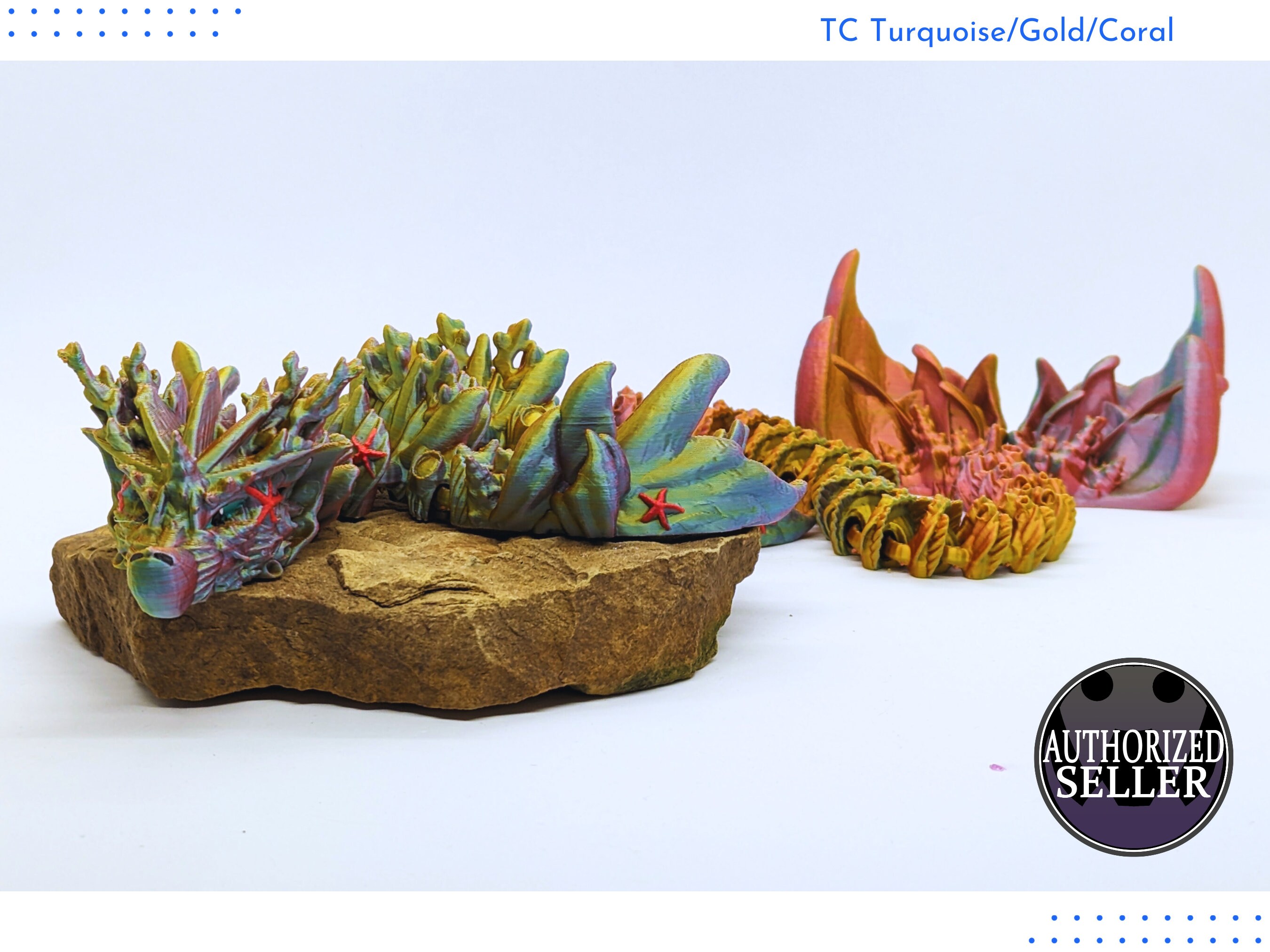 Articulated Adult Coral Reef Dragon by Cinderwing3d Find Your Familiar ...