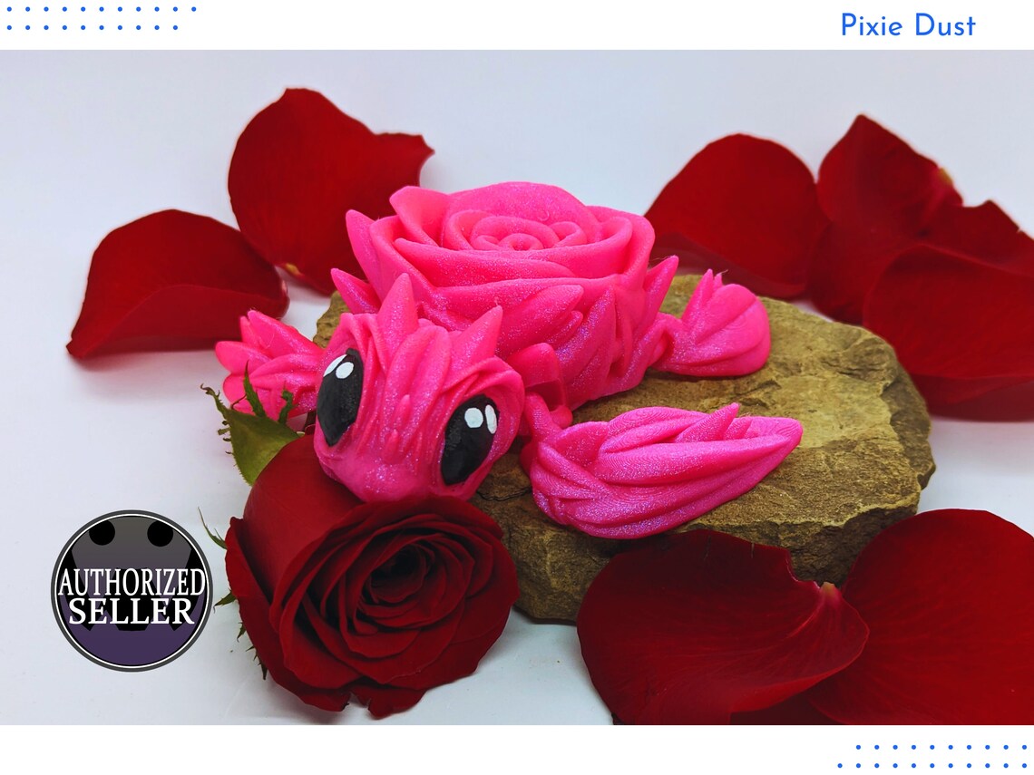 Articulated Rose Turtle the Roseurtle by Cinderwing3d 3D Printed Flexi Familiar Find Your ...