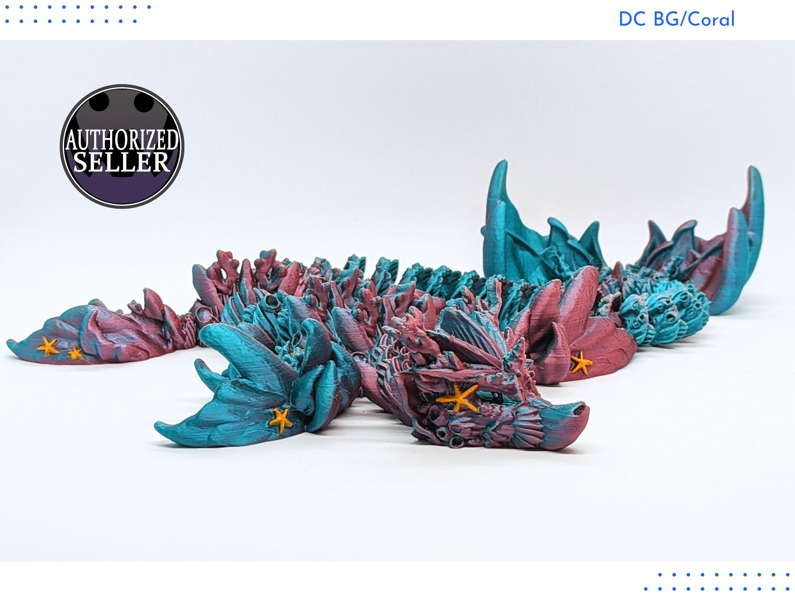 Articulated Adult Coral Reef Dragon by Cinderwing3d Find Your Familiar ...