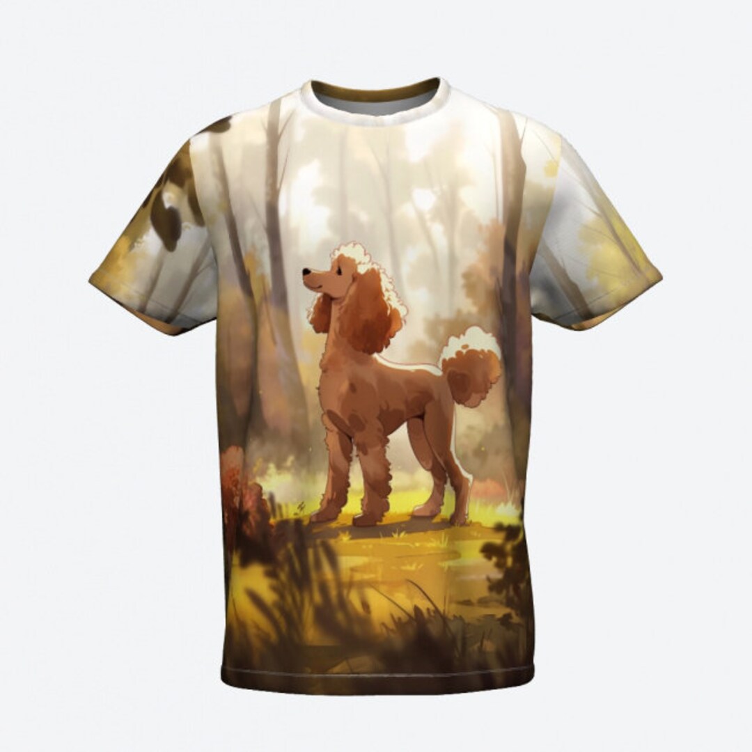 Dog Breeds Poodle on a Walk Cotton - Etsy