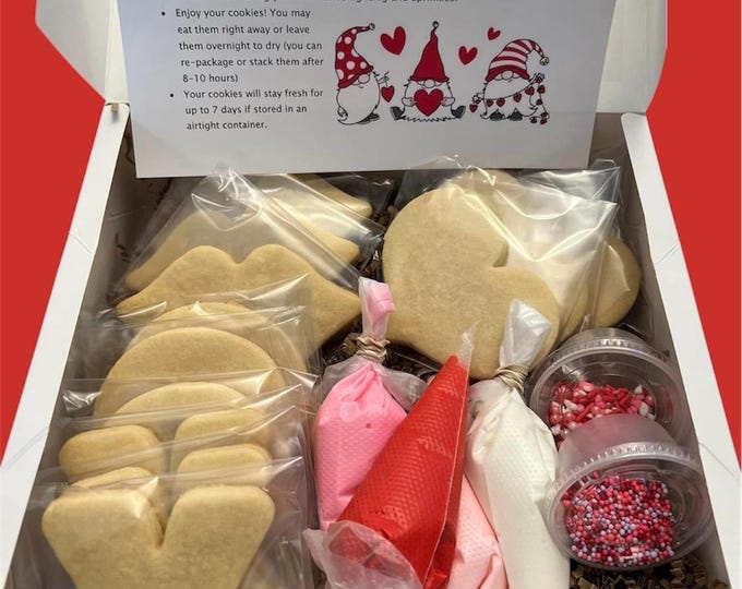 Valentine’s Sugar Cookie Decorating Kit Dessert Treat Love Holiday Fun ...