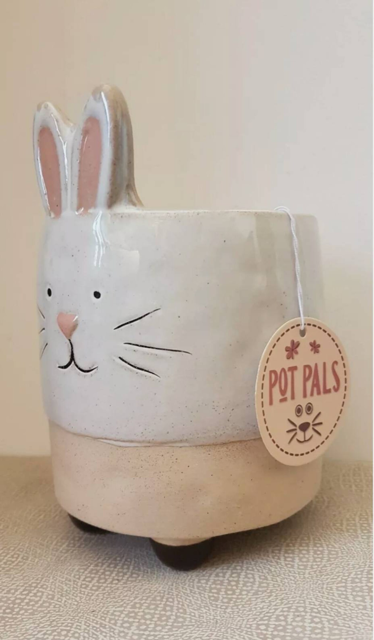 EASTER Bunny Ceramic Planter Rabbit Plant Pot by Pot Pals Gift - Etsy