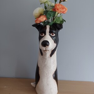 Dog Vase Ceramic Collie Dog Vase by Heaven Sends 31cm Tall NEW Free UK ...