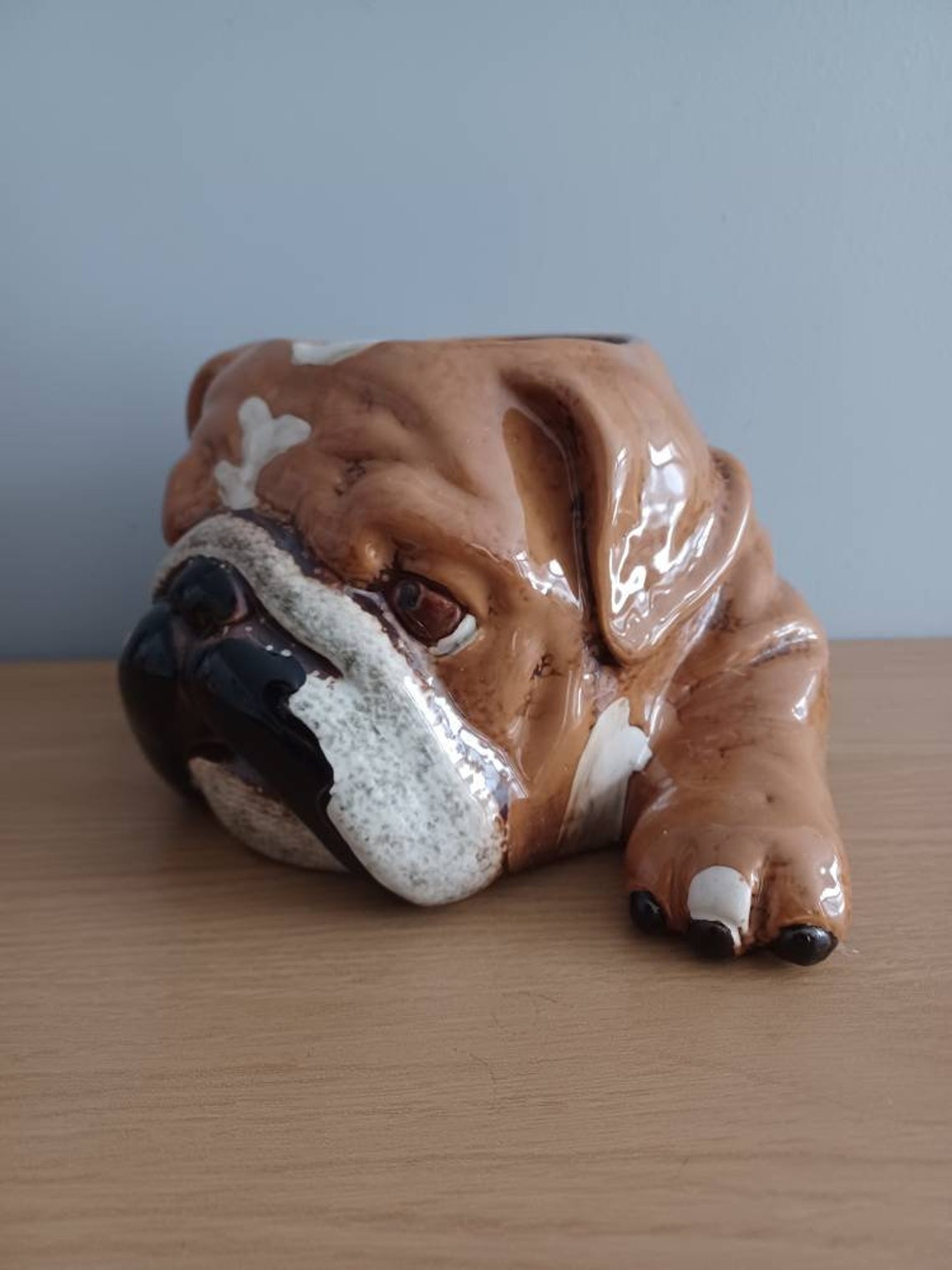 Ceramic Dog Planter Plant Pot Novelty Gift Ornament 19cm X 13cm Free UK ...