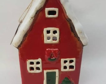 Village Pottery Slate Grey Ceramic Round House With Windows Wax Melt ...