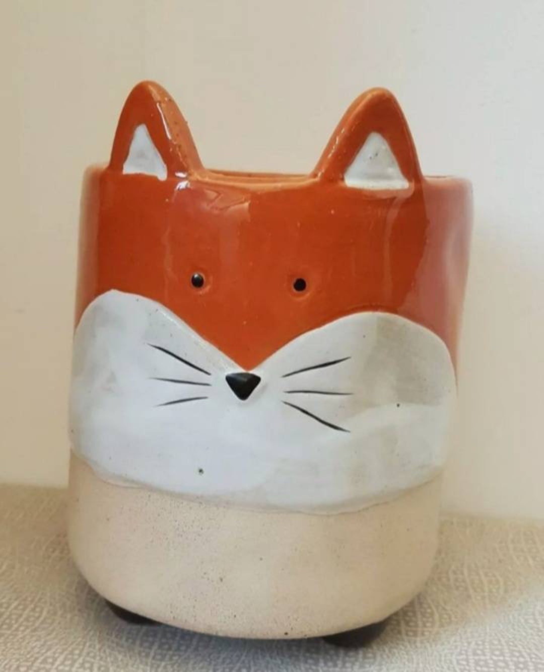 FOX Ceramic Planter Plant Pot by Pot Pals Gift Ornament MEDIUM 12cm X ...