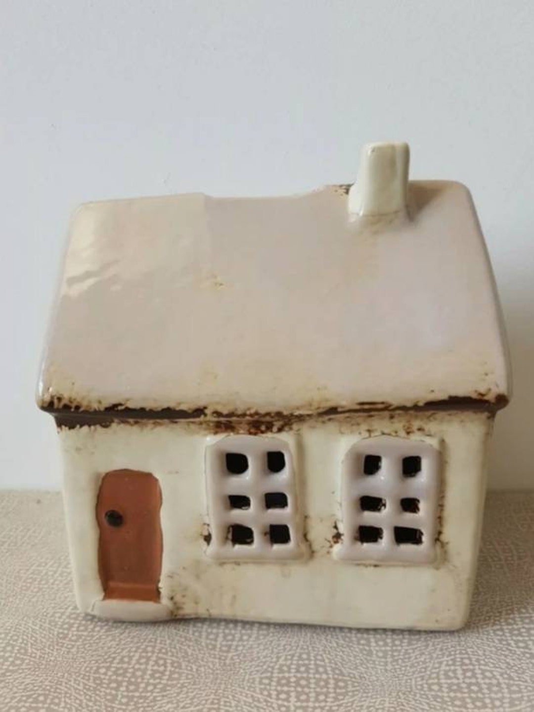 MONEY BOX Ceramic Village Pottery Traditional House Piggy Bank With ...