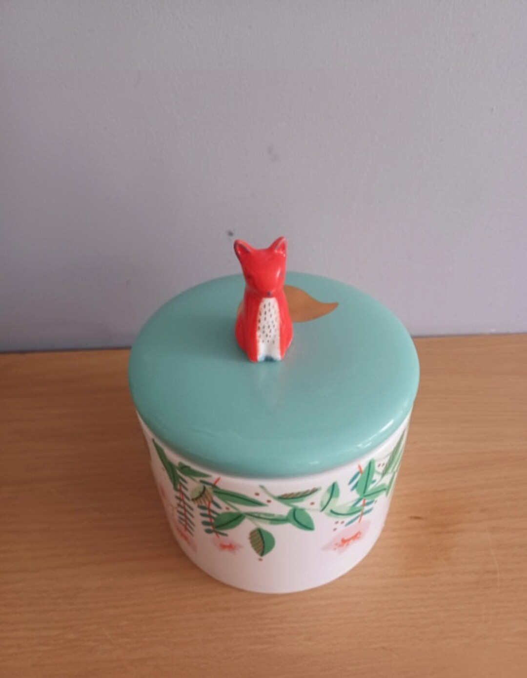 FOX Porcelain Jar With Gift Box 12cm Tall Secret Garden Woodland Gift ...