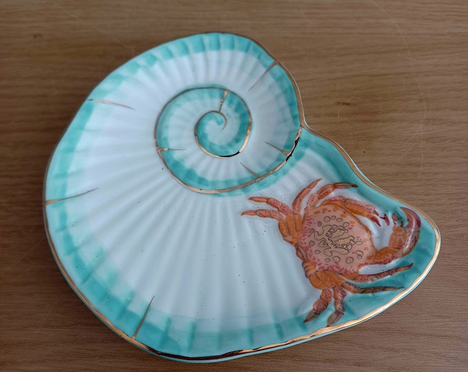 Crab Tray Stoneware Pottery Soap Dish Sealife Crustacean Decor Ocean ...