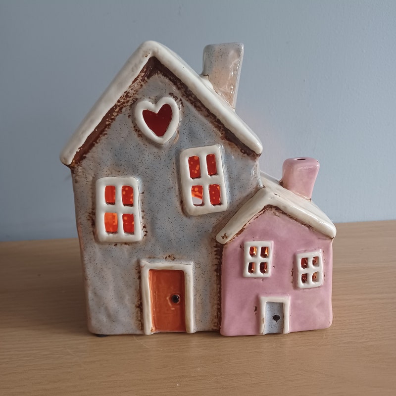 Tea Light Pink House - Etsy