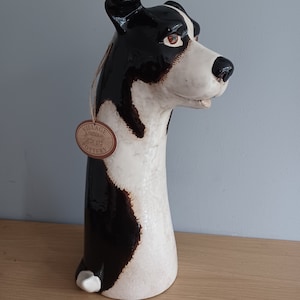 Dog Vase Ceramic Collie Dog Vase by Heaven Sends 31cm Tall NEW Free UK ...