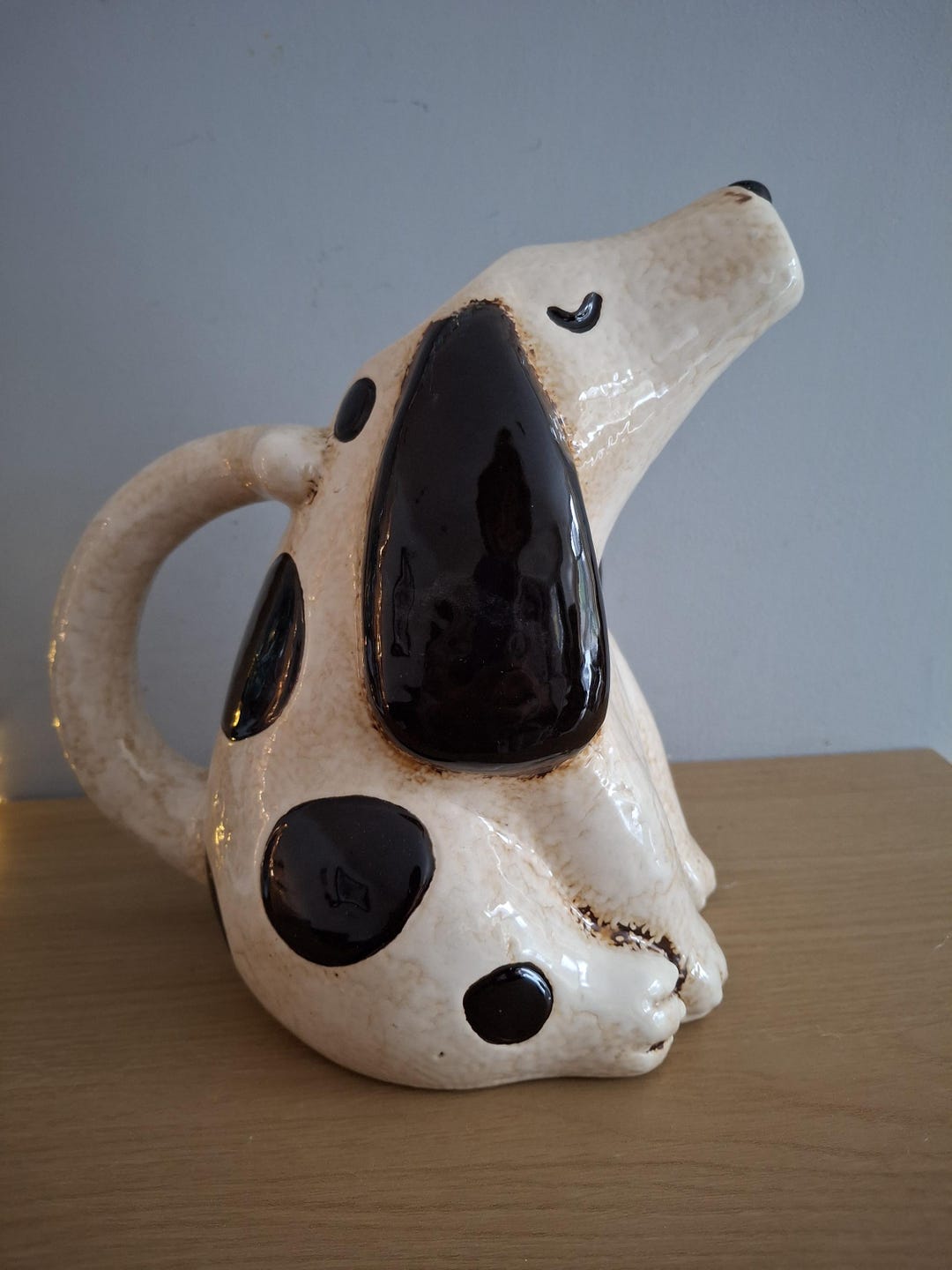 Village Pottery DOG JUG Ceramic Top Spotty Dog Jug 20cm New Free UK ...