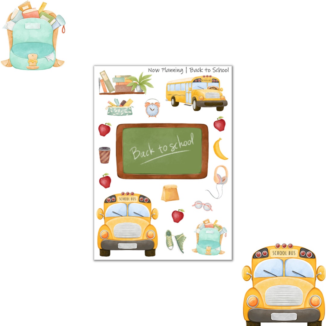 Back to School Sticker Sheet | Journal Stickers, Planner Stickers ...