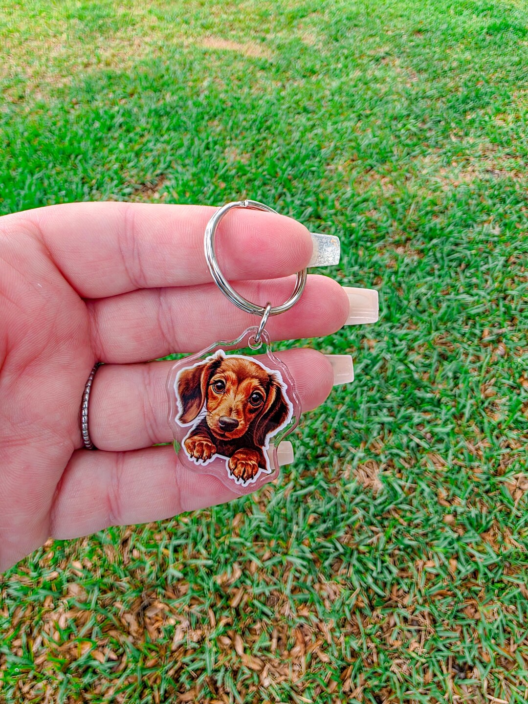 Dachshund Puppy Keychain | Dog Keychain, Pet Gifts, Dog Cat Keychain ...