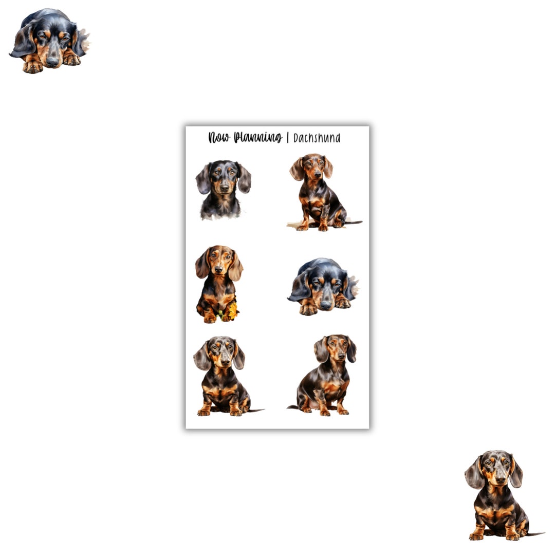 Dachshund Sticker Sheet Dog Sticker Sheet Cute Sticker Sheet Bullet ...