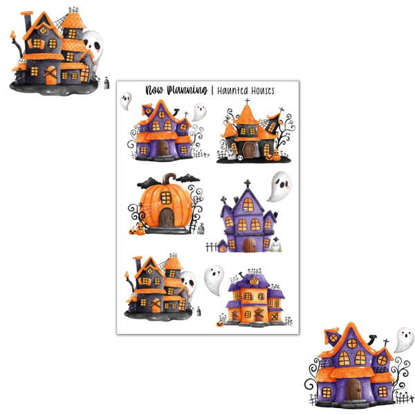 Haunted House Scrapbook Sticker - Etsy