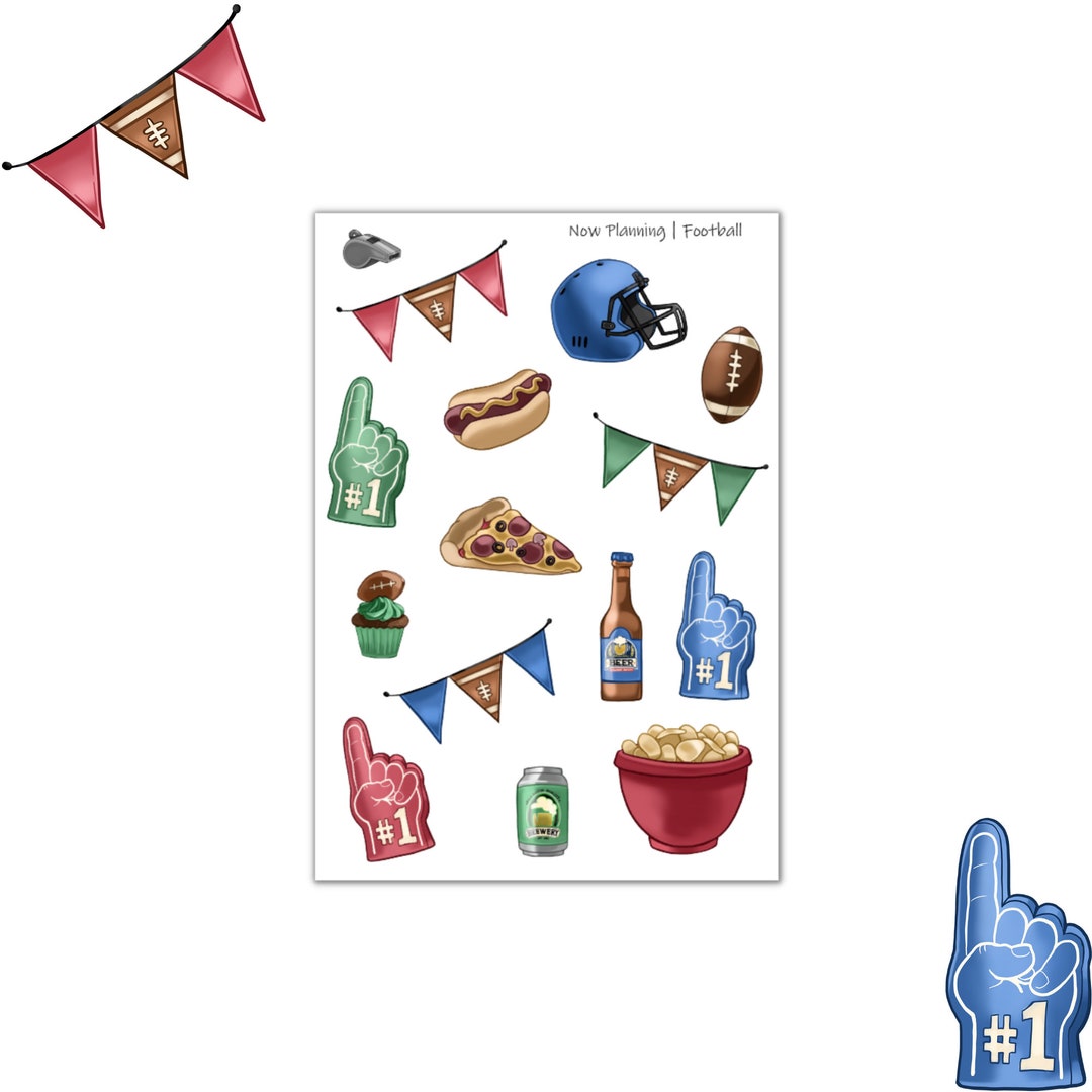 Football Sticker Sheet Bullet Journal Stickers Planner - Etsy