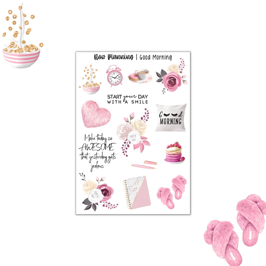 Good Morning Sticker Sheet Bullet Journal Stickers, Planner Stickers ...