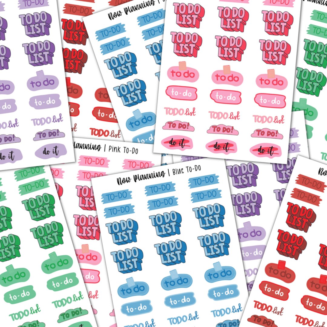 To Do Sticker Sheet Planner Stickers Bullet Journal Stickers, Planner ...