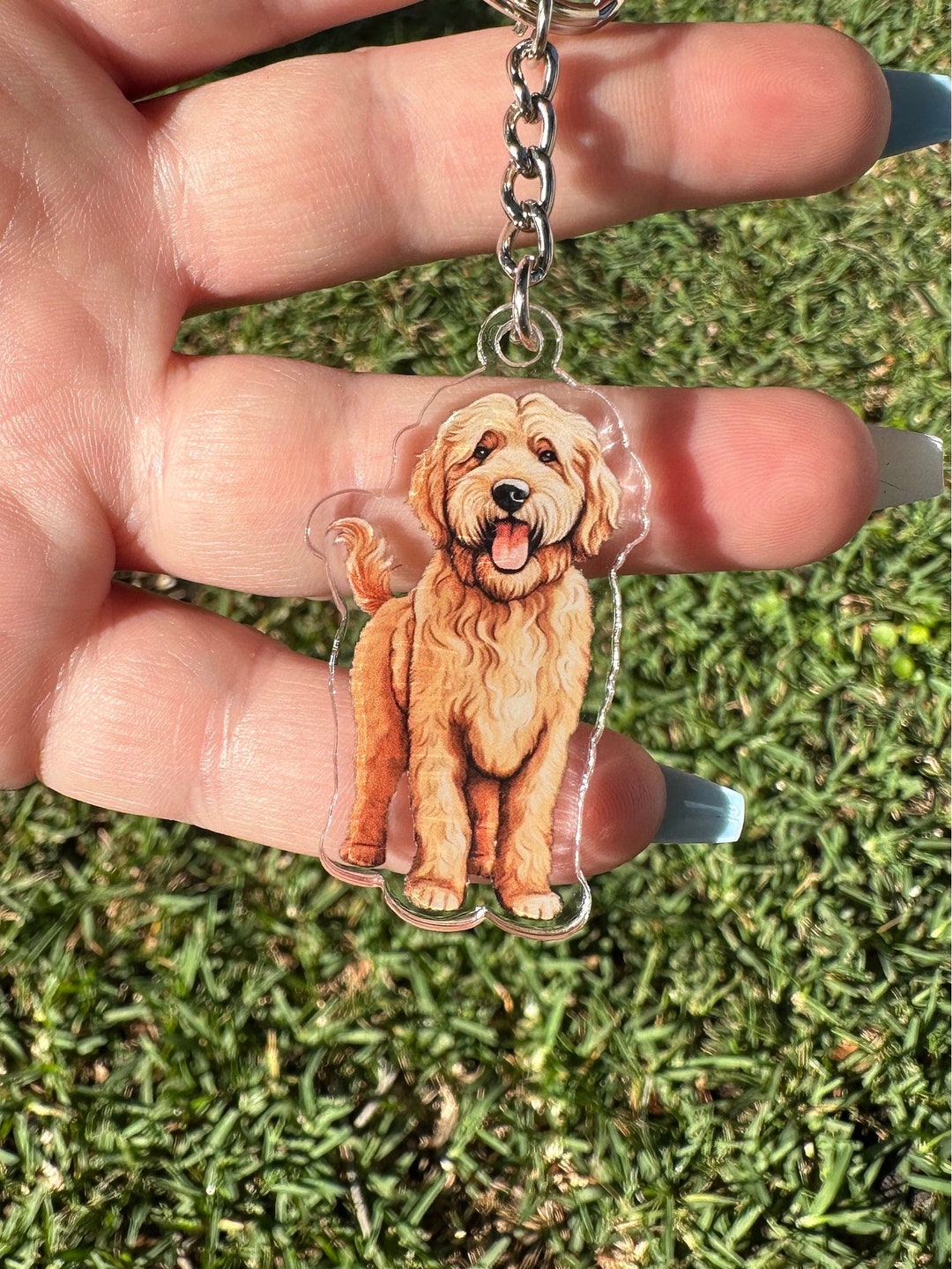 Goldendoodle Keychain | Dog Keychain, Pet Gifts, Dog Cat Keychain for ...