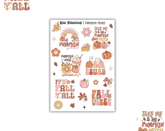 Fall Sayings Planner Stickers Fall Quote Stickers Fall Stickers Autumn ...