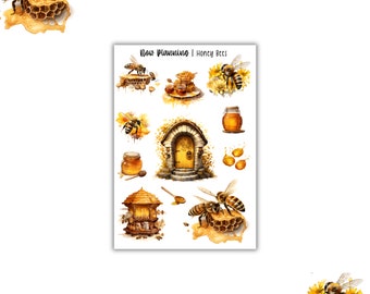 Honey Bee Planner Sticker Honey Bee Icon Sticker Honey Bee Sticker - Etsy