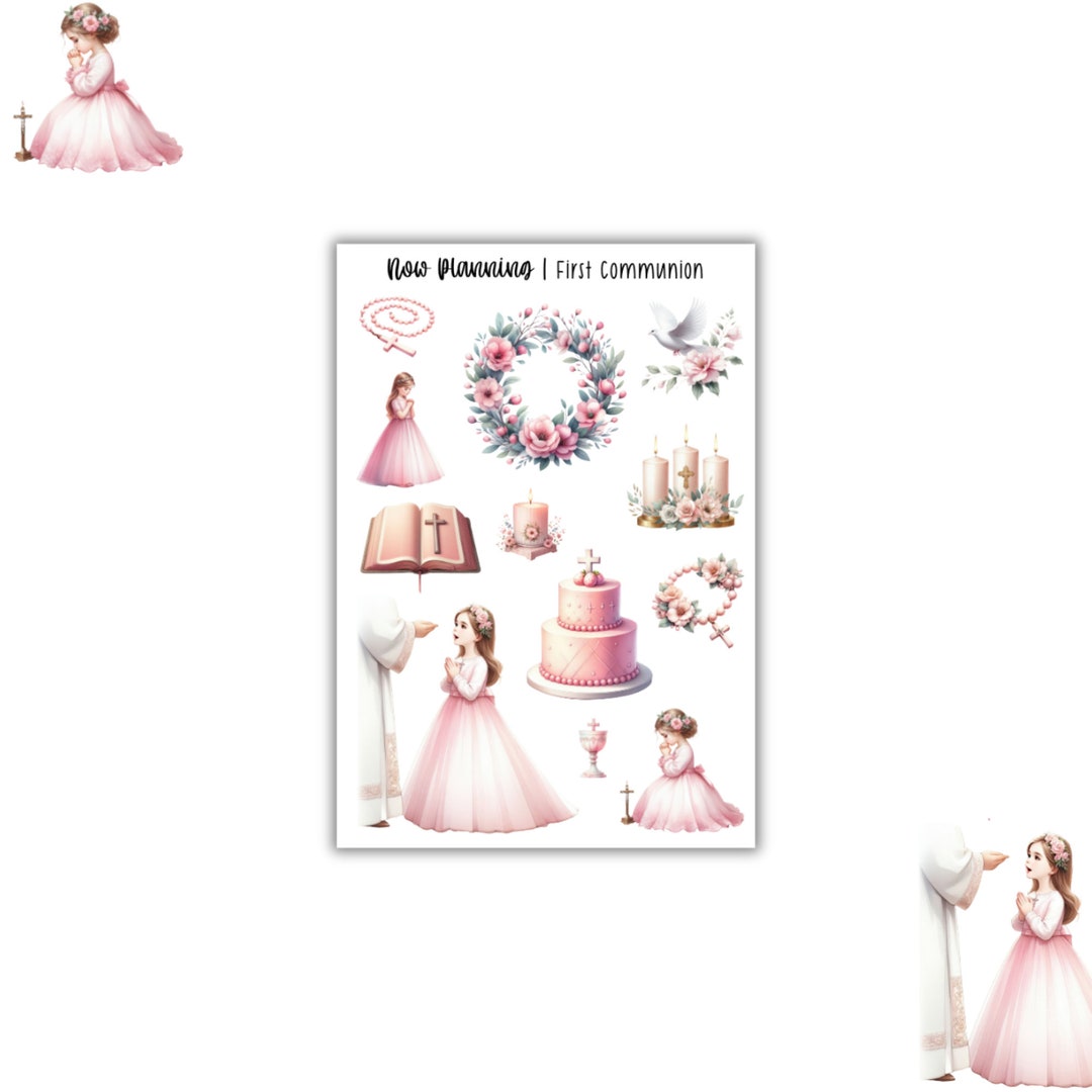 First Communion Sticker Sheet | Faith Stickers | Journal Stickers ...