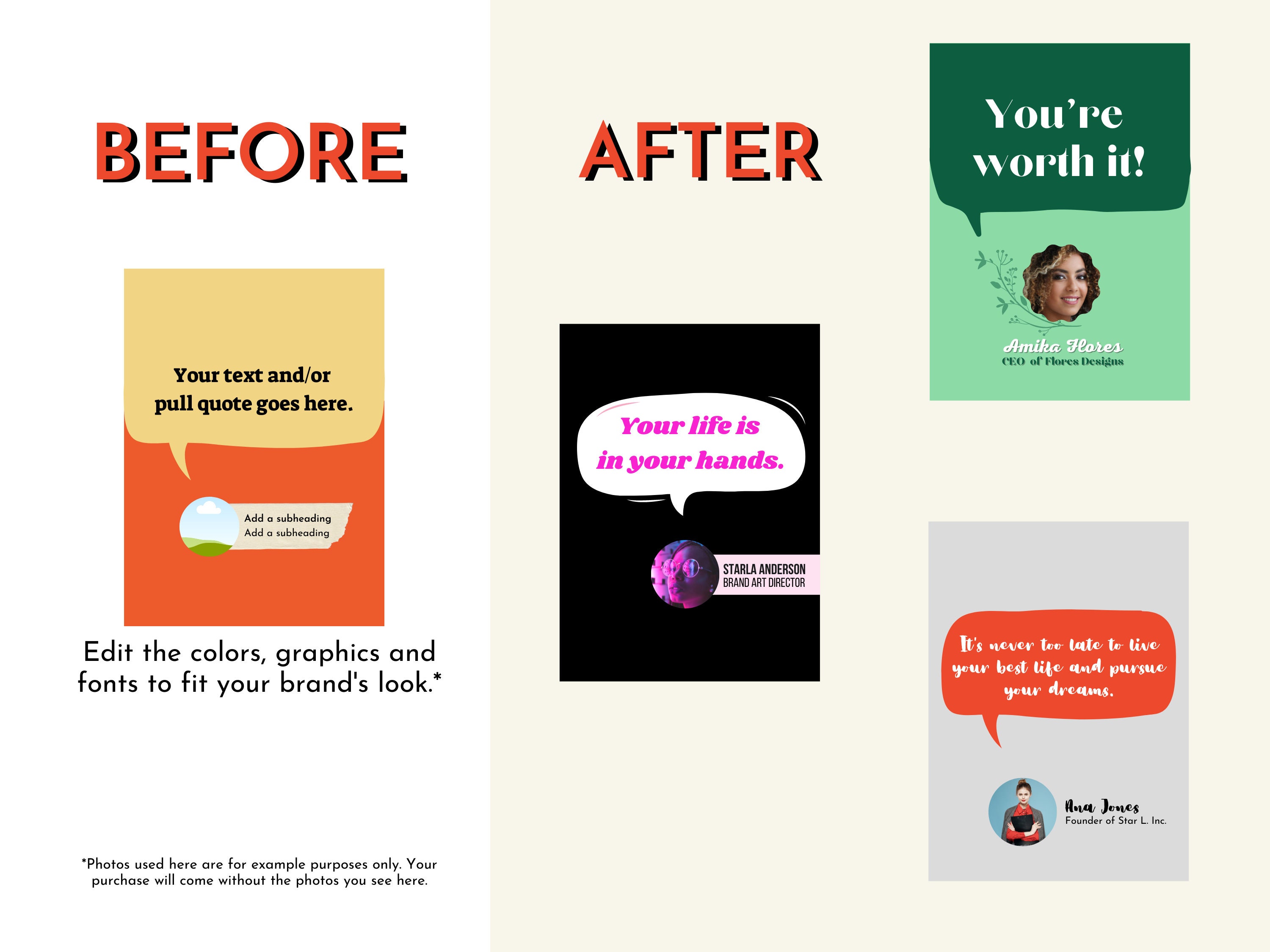 Colorful Bright Canva Pin Templates for Pinterest Marketing Social ...