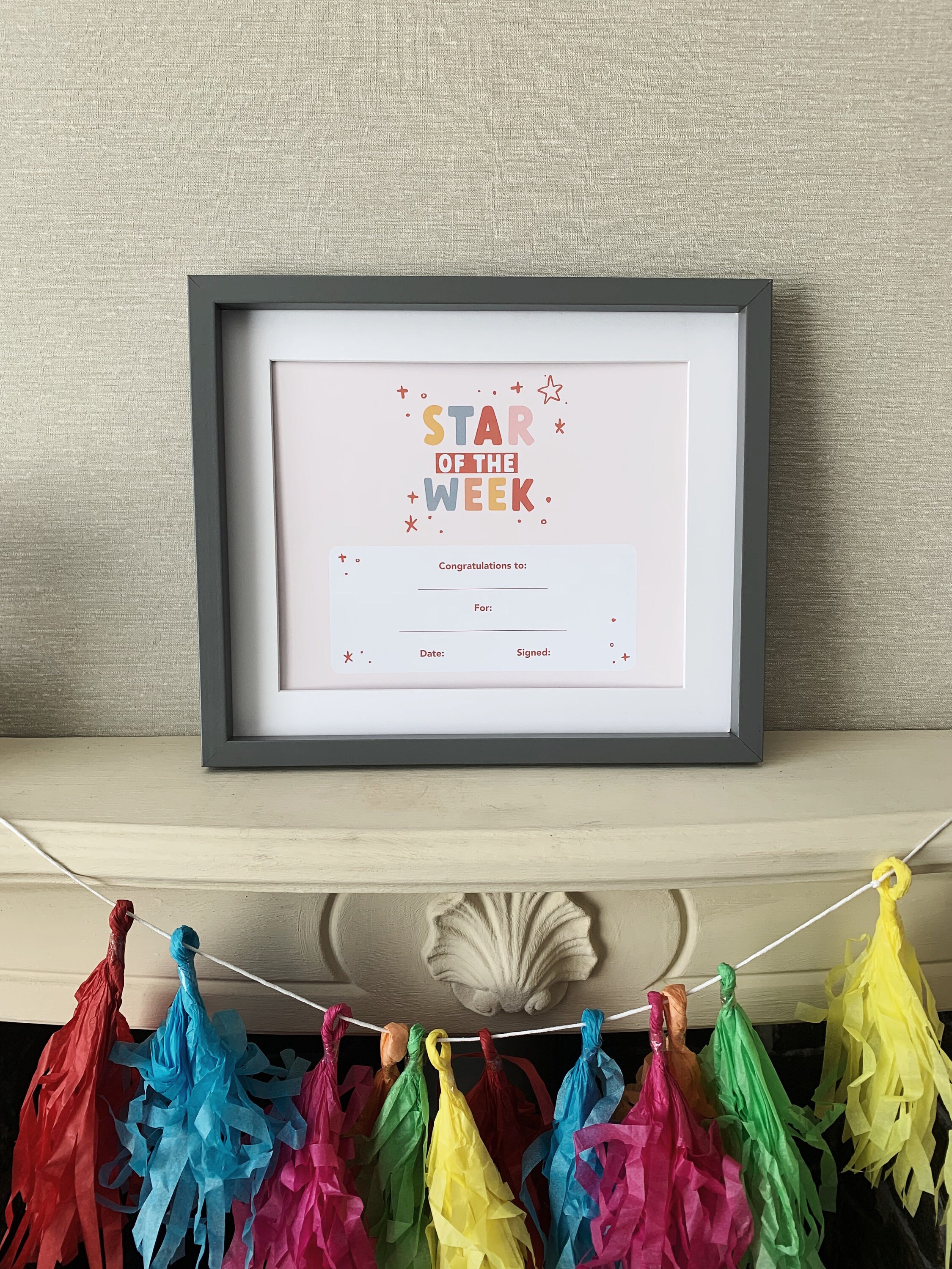 Buy Star of the Week Certificate, Downloadable Print Online in India - Etsy