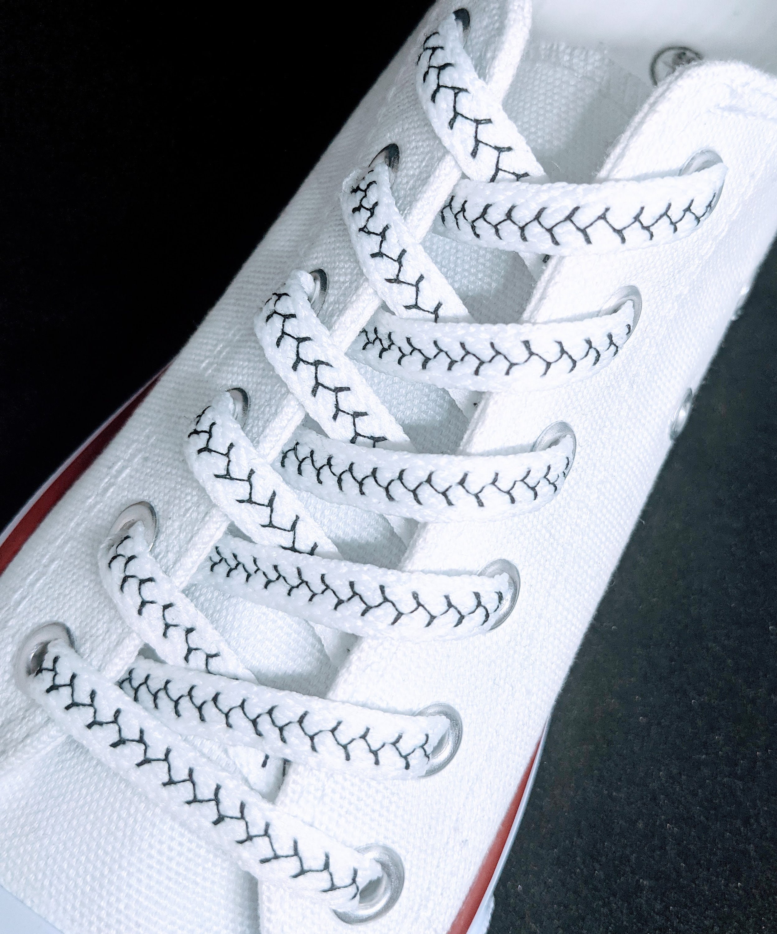 Custom Designed Embroidered Shoelaces Pattern 3 - Etsy