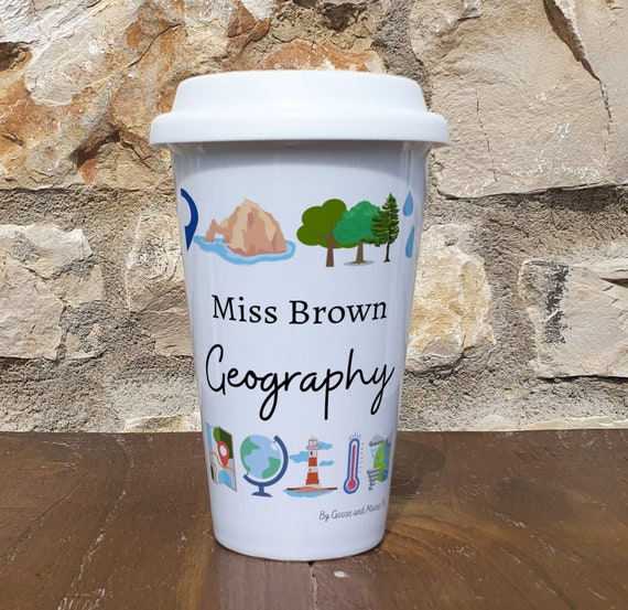 Personalised Geography Teacher Travel Mug Gift for Geography - Etsy UK