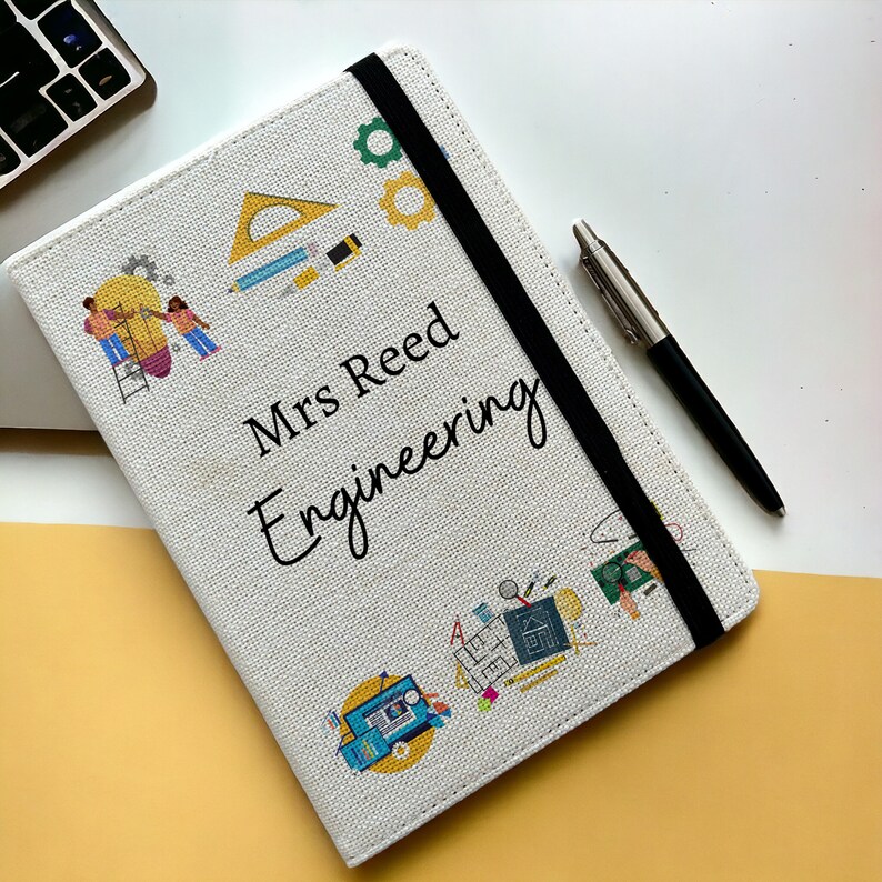 Personalised Engineering A5 Notebook - Custom Teacher Lined Journal ...