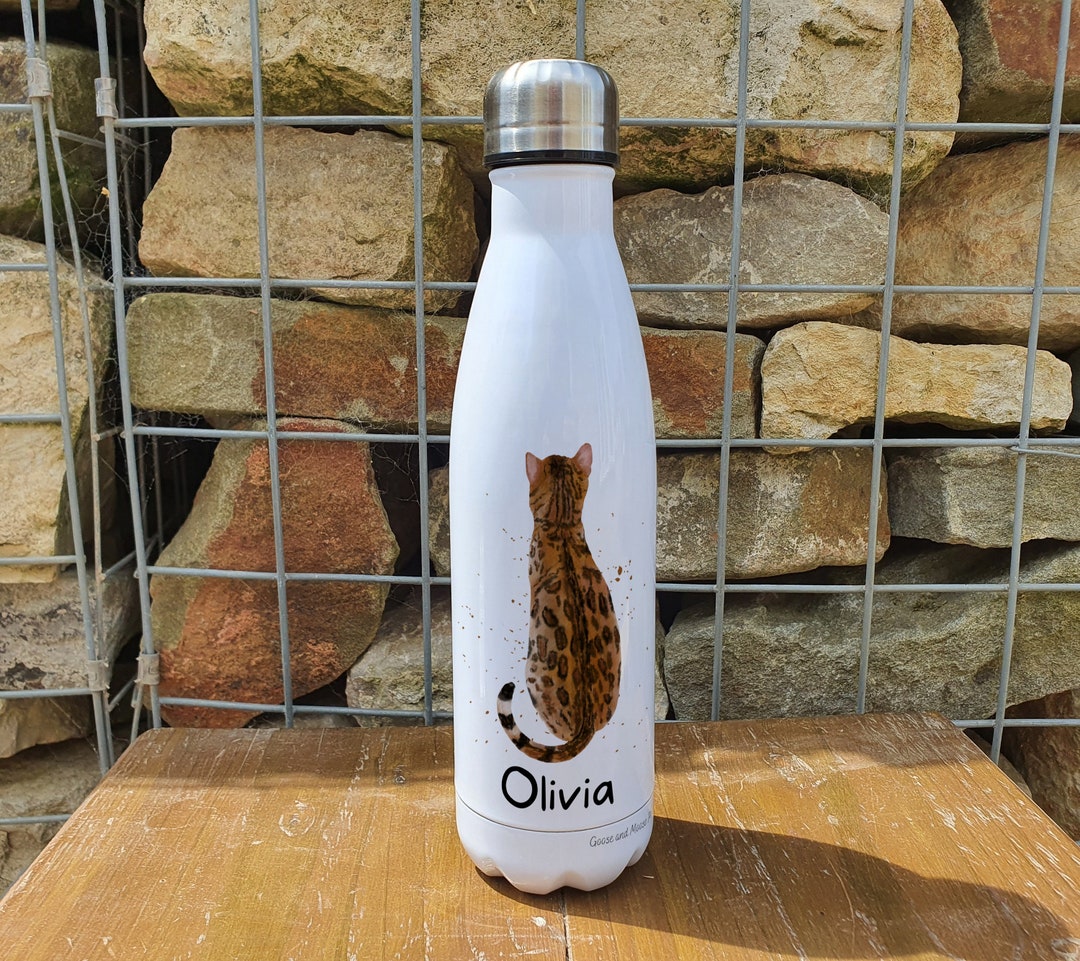 Personalised Bengal Insulated Bottle Gift for Cat Owners & Lover ...