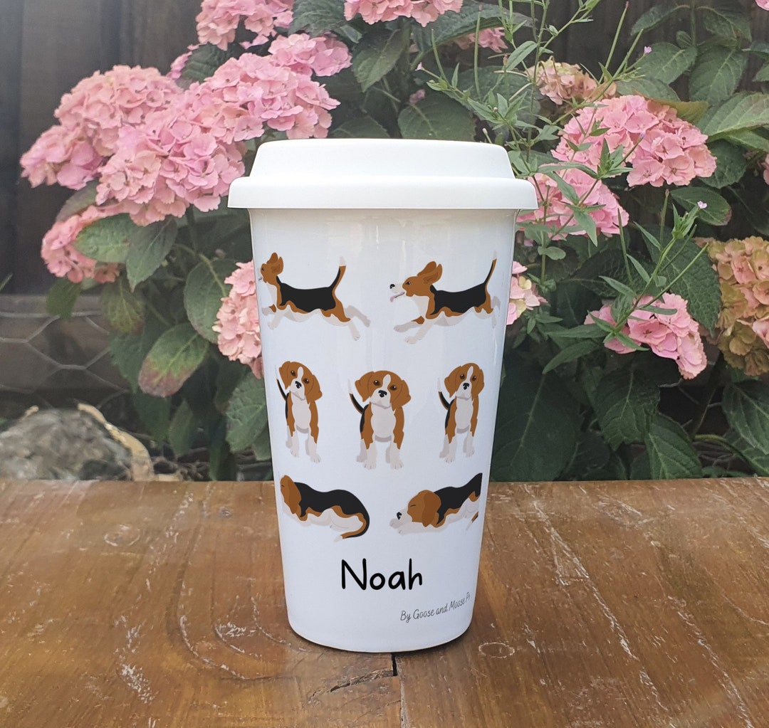 Personalised Beagle Dog Travel Mug - Gift for Dog Owners & Lover ...