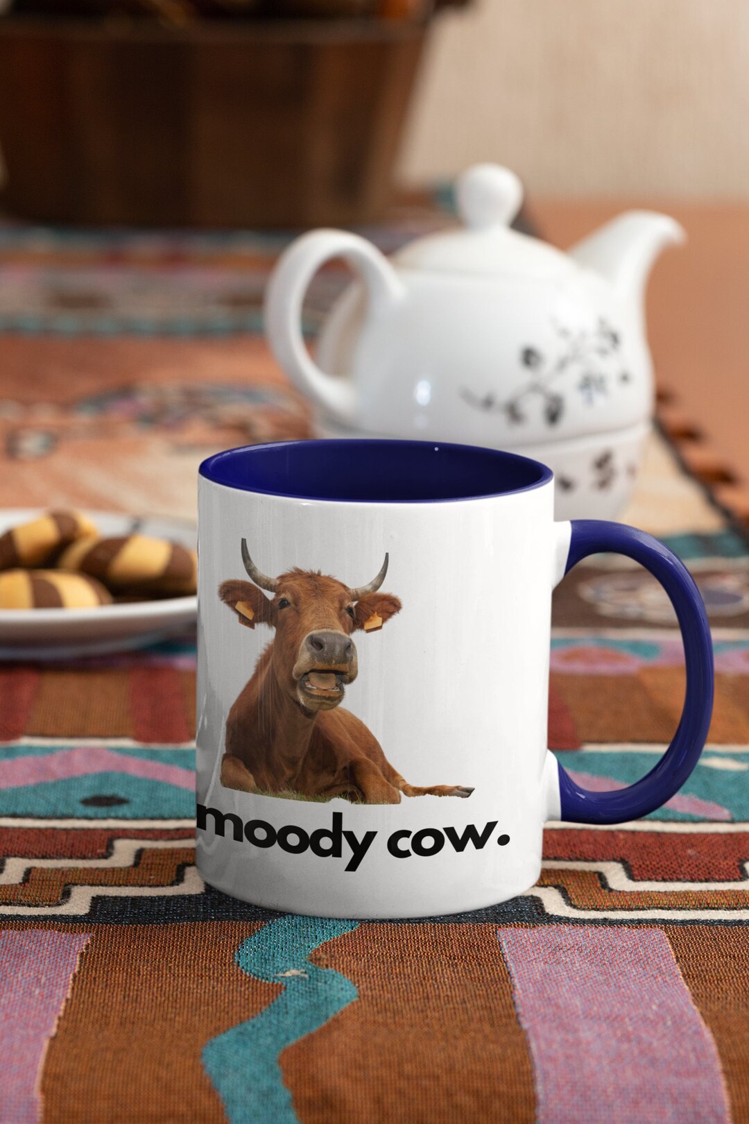 Funny Moody Cow Mug - Funny Farm Animal Mug - Novelty Farmyard Gifts ...