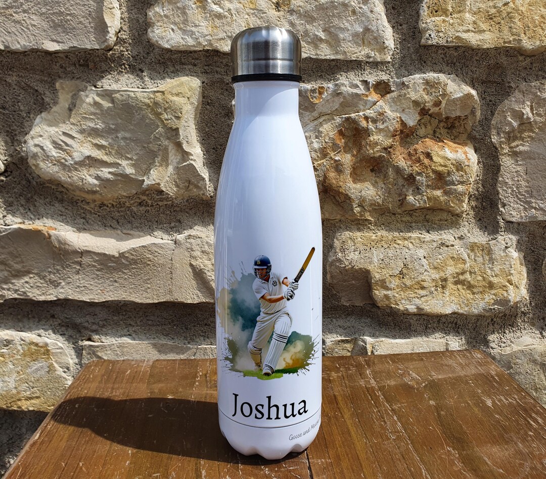 Personalised Cricket Water Bottle, Gift for Sports Lover, Thank You ...