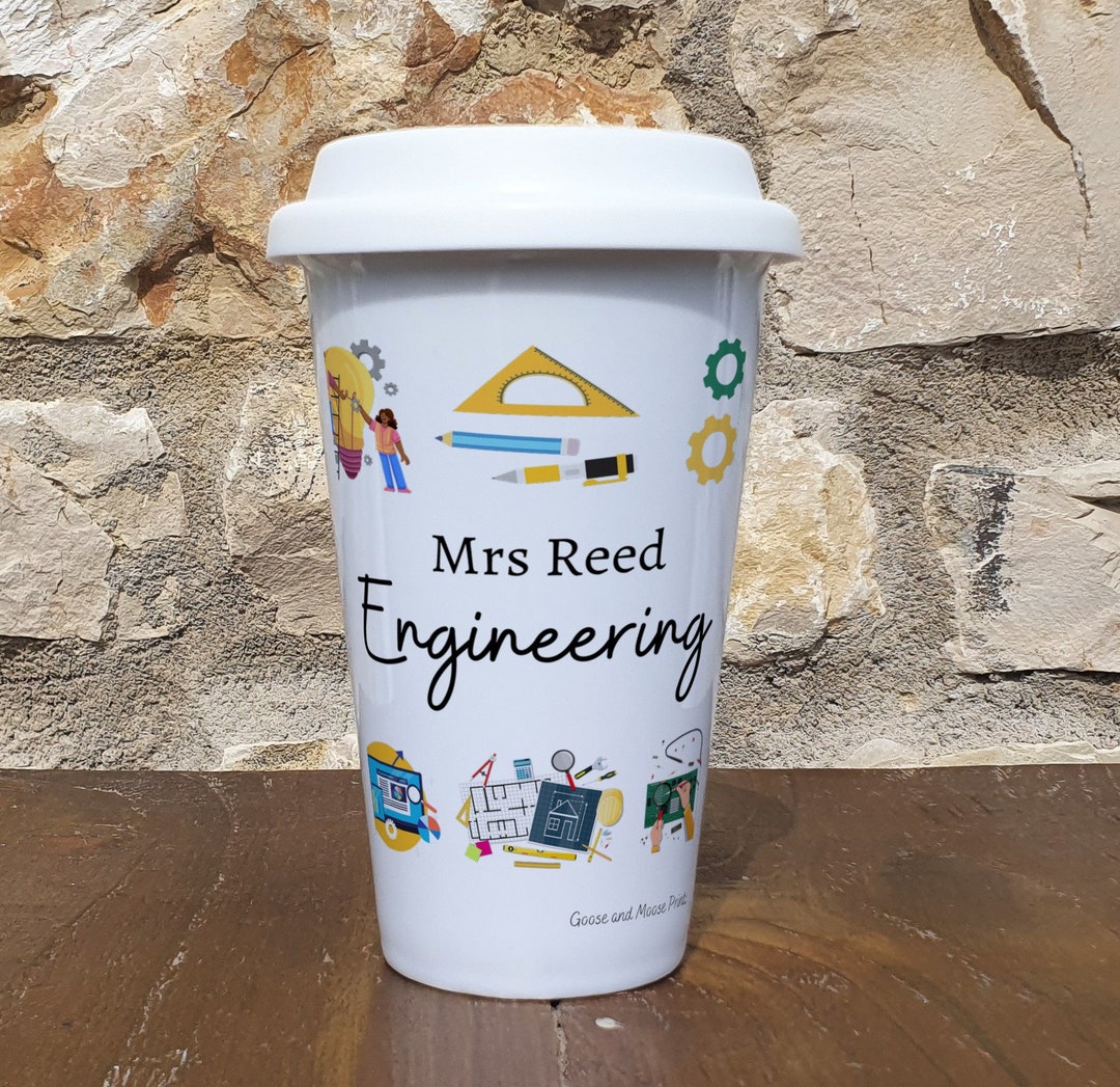 Personalised Engineering Teacher Travel Mug Gift for Design Lover ...