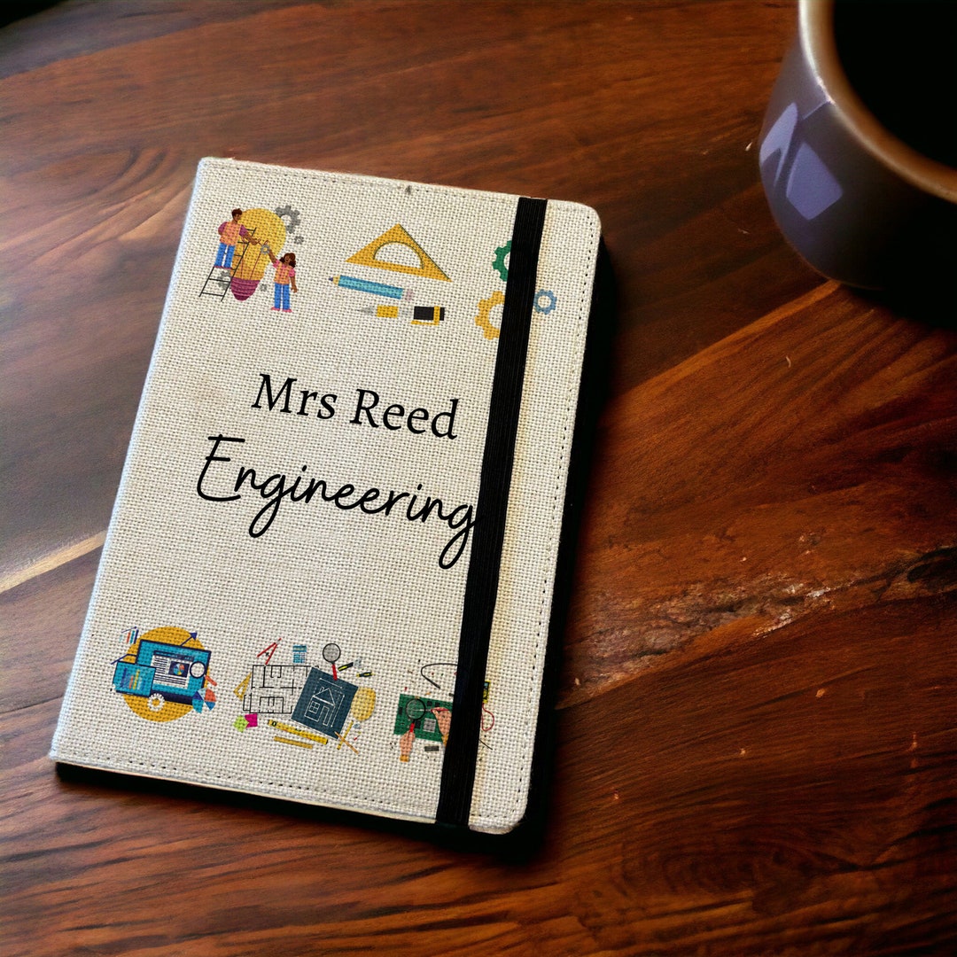 Personalised Engineering A5 Notebook - Custom Teacher Lined Journal ...