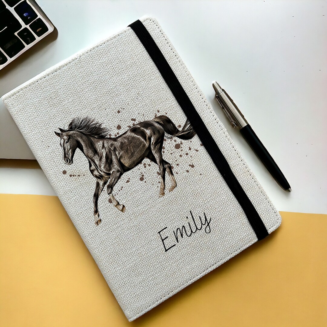 Personalised Brown Horse A5 Notebook - Custom Equine Lined Journal ...