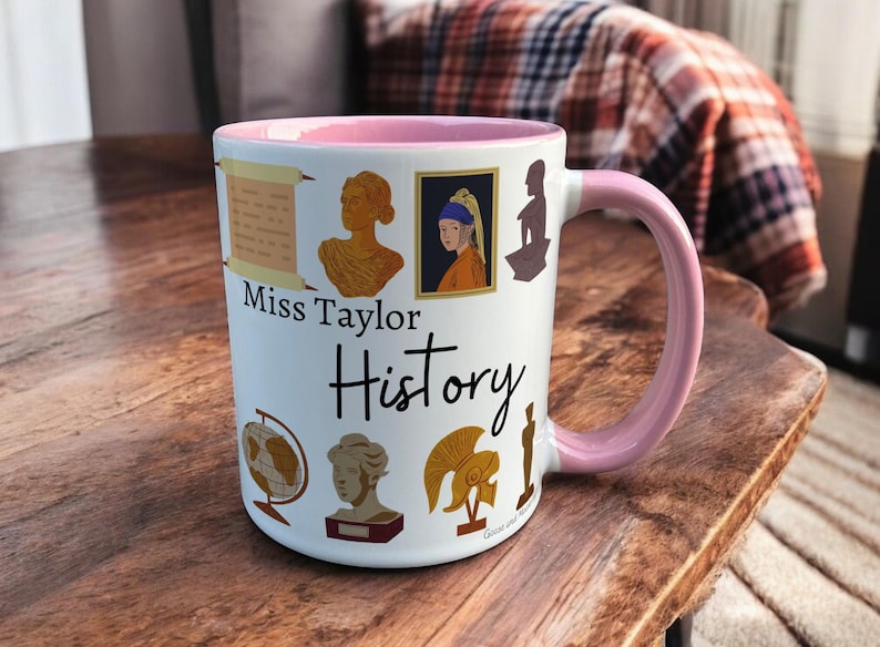 Personalised History Teacher Mug, Gift for Ancient History Lover, Thank ...