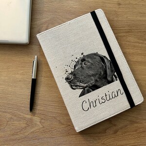Personalised Black Labrador Dog A5 Notebook - Custom Dog Lined Journal ...